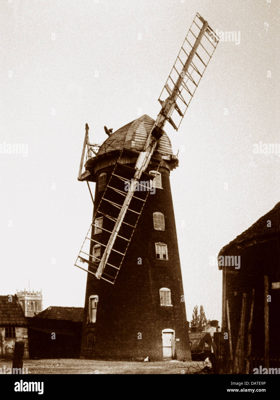 Woodbridge Windmill early 1900s Stock Photo - Alamy