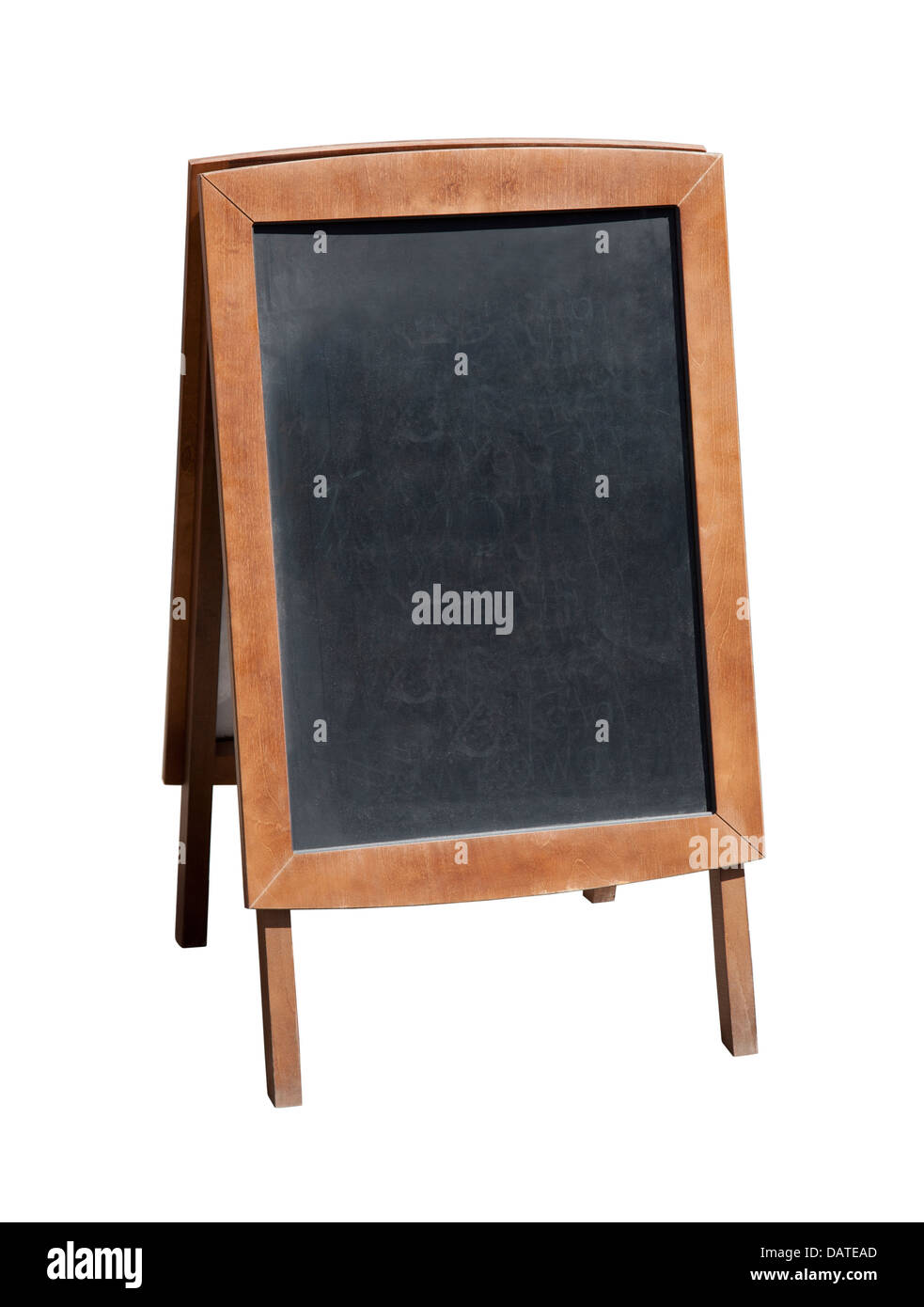 Wooden menu board with clipping path Stock Photo - Alamy