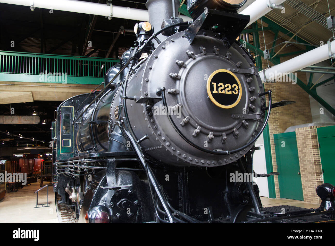 Steam train engine at East Strasburg, Pennsylvania USA Stock Photo - Alamy