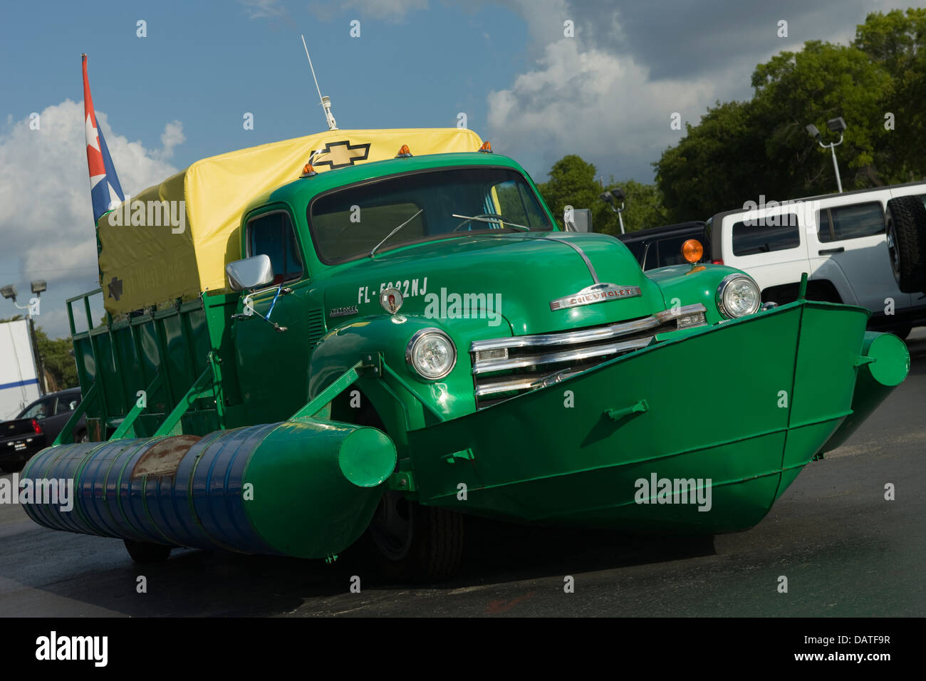 MODIFIED GREEN 1951 TRUCK RAFT MARCONE CHEVROLET MIAMI FLORIDA USA ...