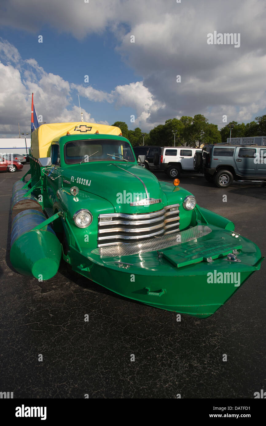 MODIFIED GREEN 1951 TRUCK RAFT MARCONE CHEVROLET MIAMI FLORIDA USA ...