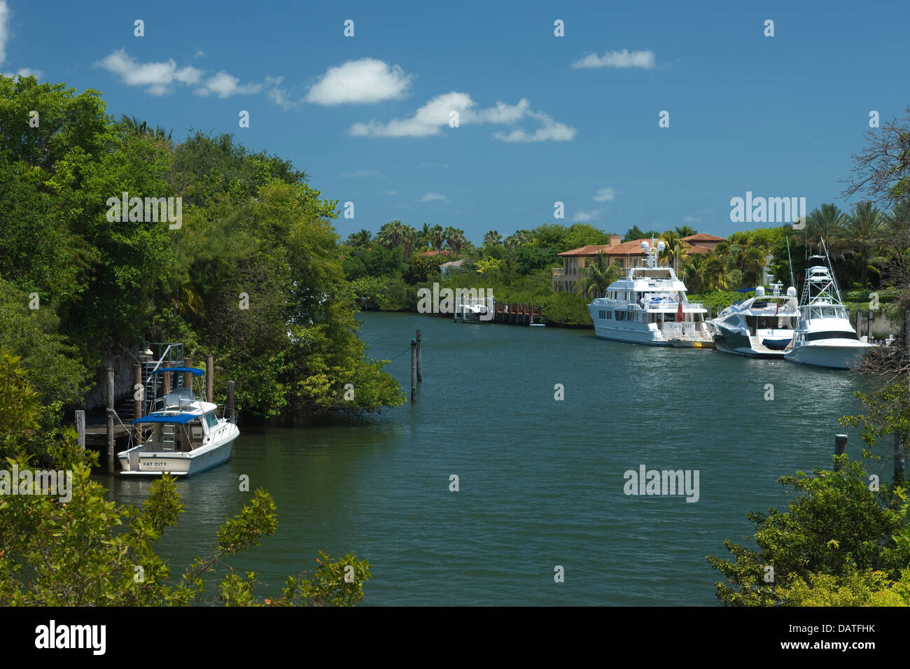 COCO PLUM CANAL CORAL GABLES MIAMI FLORIDA USA Stock Photo - Alamy