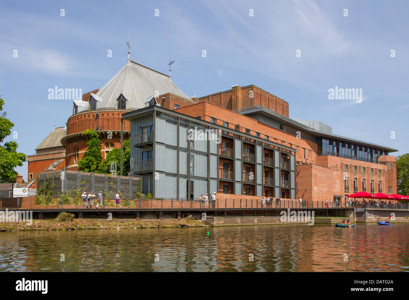 The Royal Shakespeare Theatre in Stratford from the River Avon Stock ...