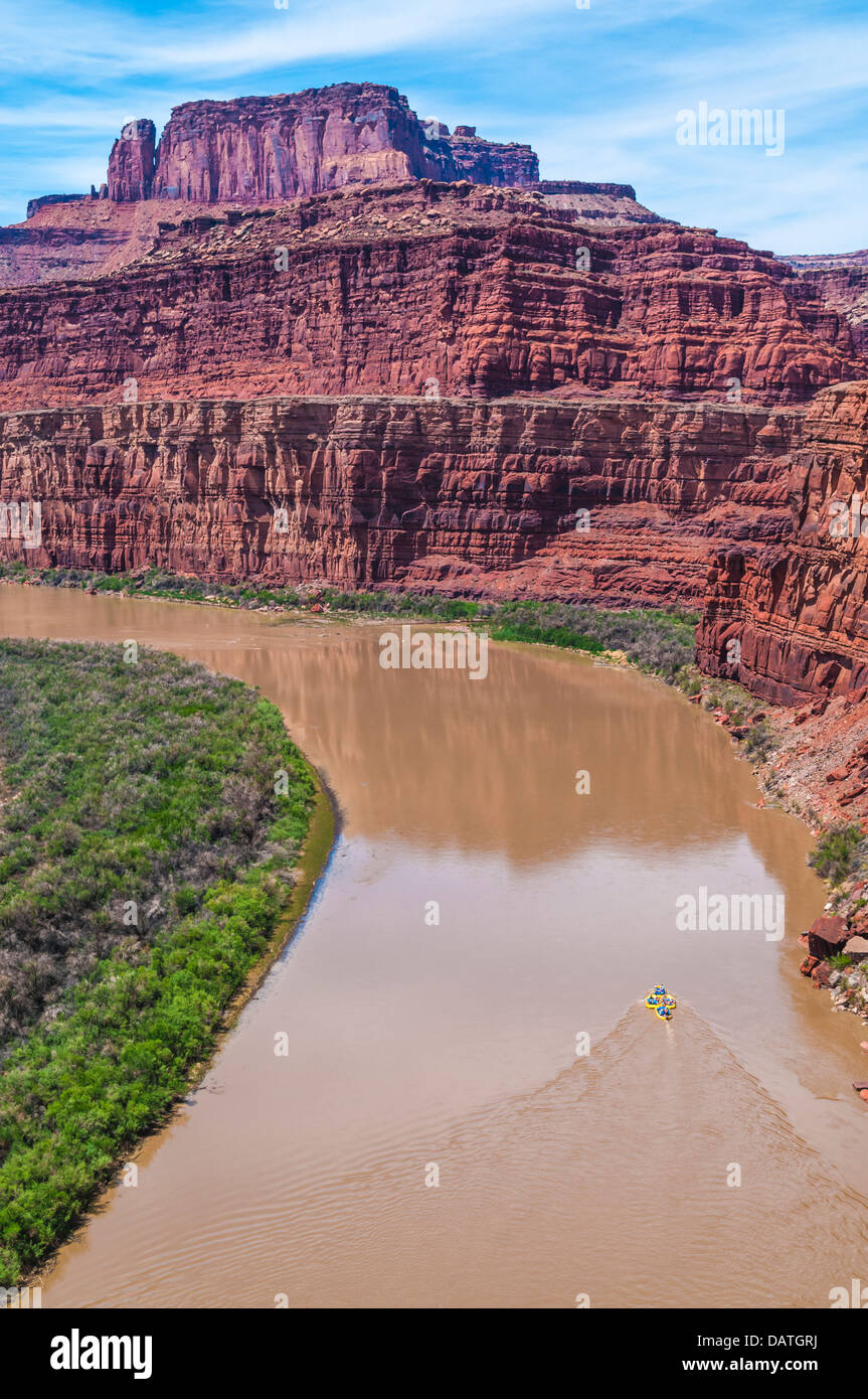 Thelma and Louise Point as seen from a Shafer Trail Stock Photo - Alamy