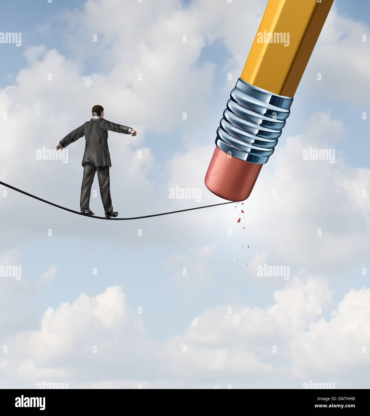 Changing strategy business concept with a businessman walking on a high ...