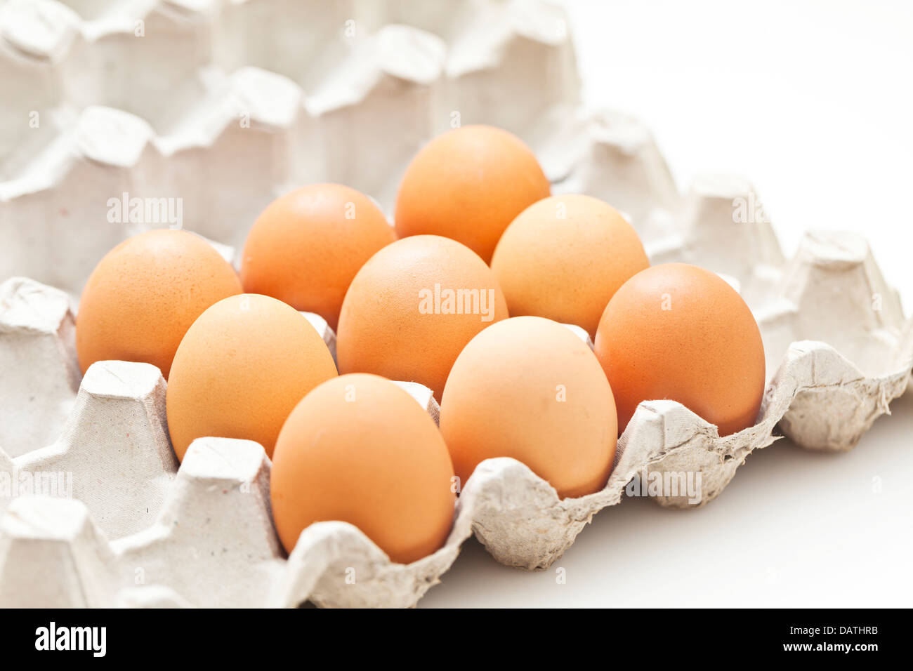 Eggs pack in a box Stock Photo - Alamy