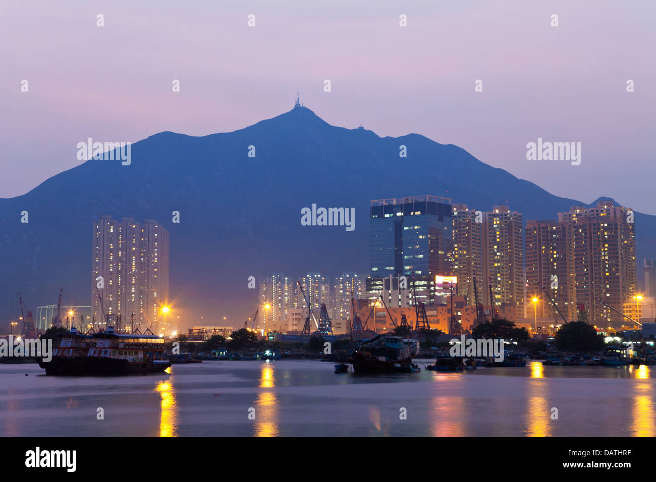 Hong Kong office buildings at coast Stock Photo - Alamy