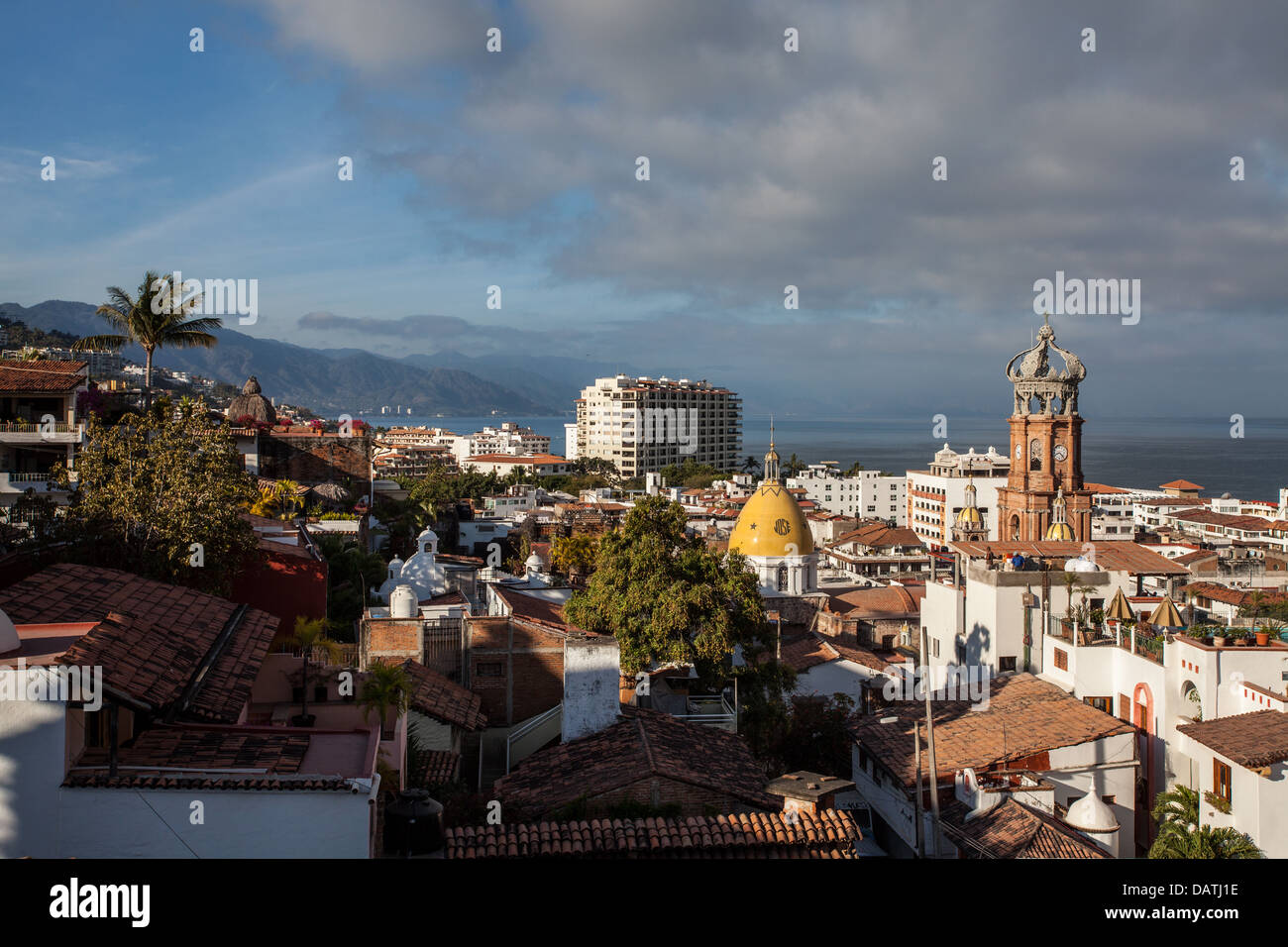 View overlooking the Zona Romantica of Puerto Vallarta, Mexico Stock ...