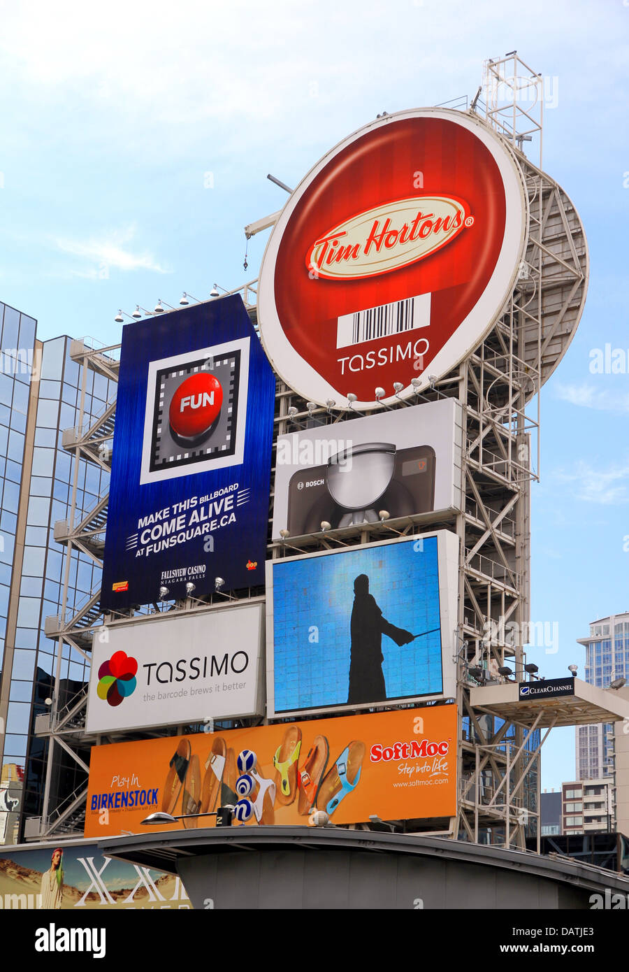 Dundas Square commercial billboards on July 12, 2013 in Toronto ...