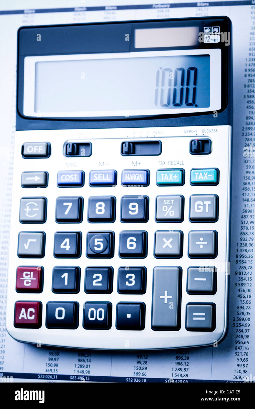 Bank Statement Calculator High Resolution Stock Photography and Images ...