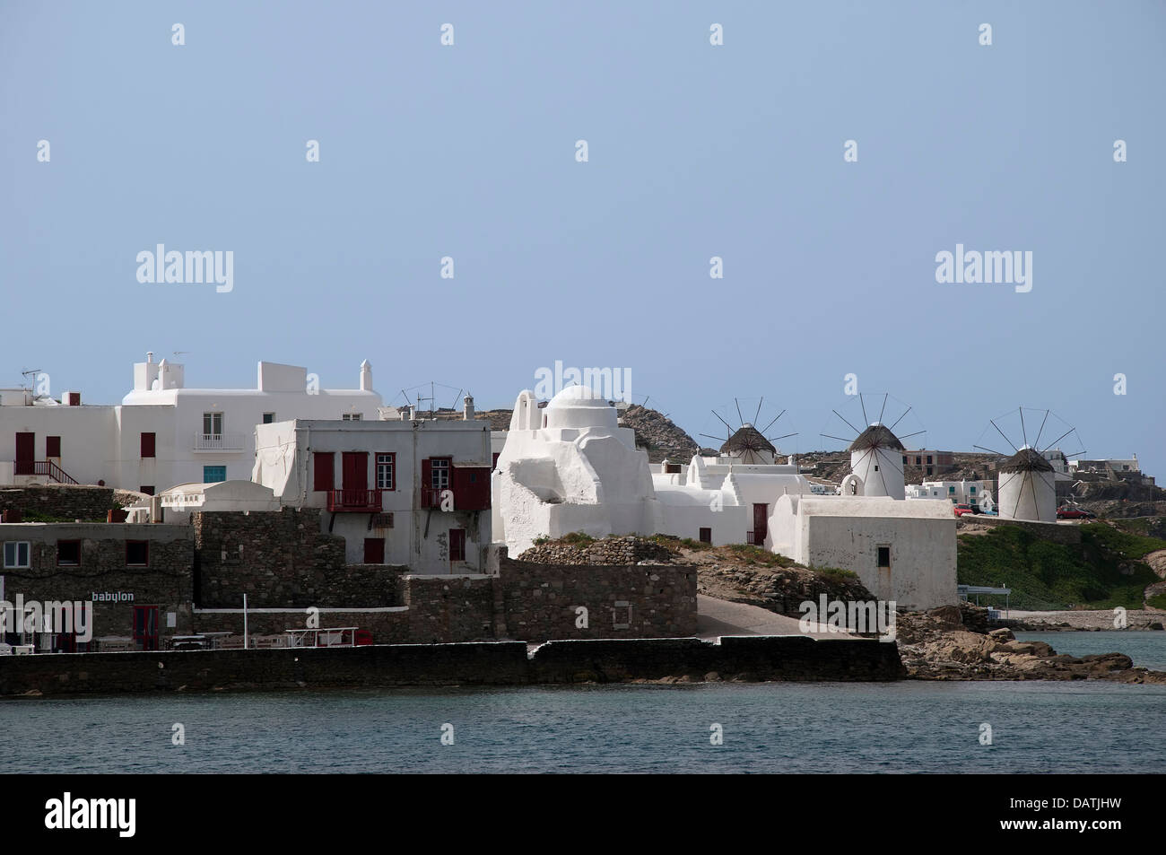 Chora the Main Town on the Beautiful Island of Mykonos in the Cyclades ...