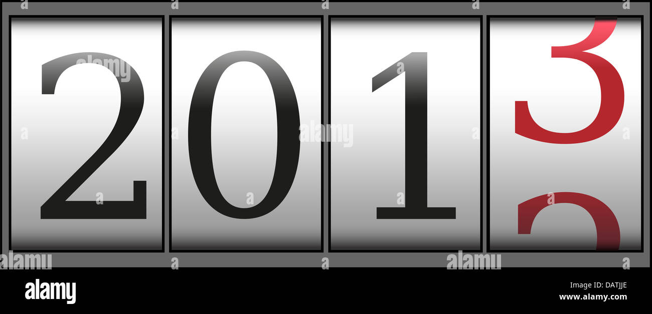 New year counter Stock Photo - Alamy