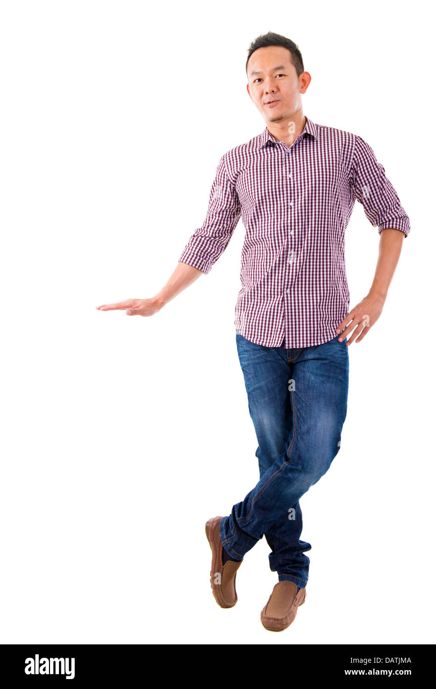 Hand on invisible banner Stock Photo - Alamy