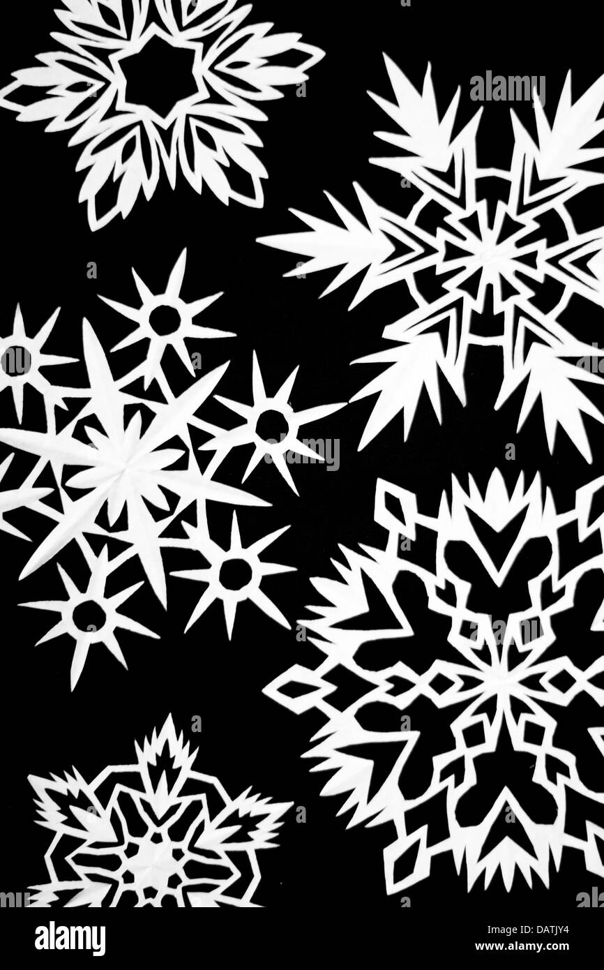 Many snowflakes Black and White Stock Photos & Images - Alamy