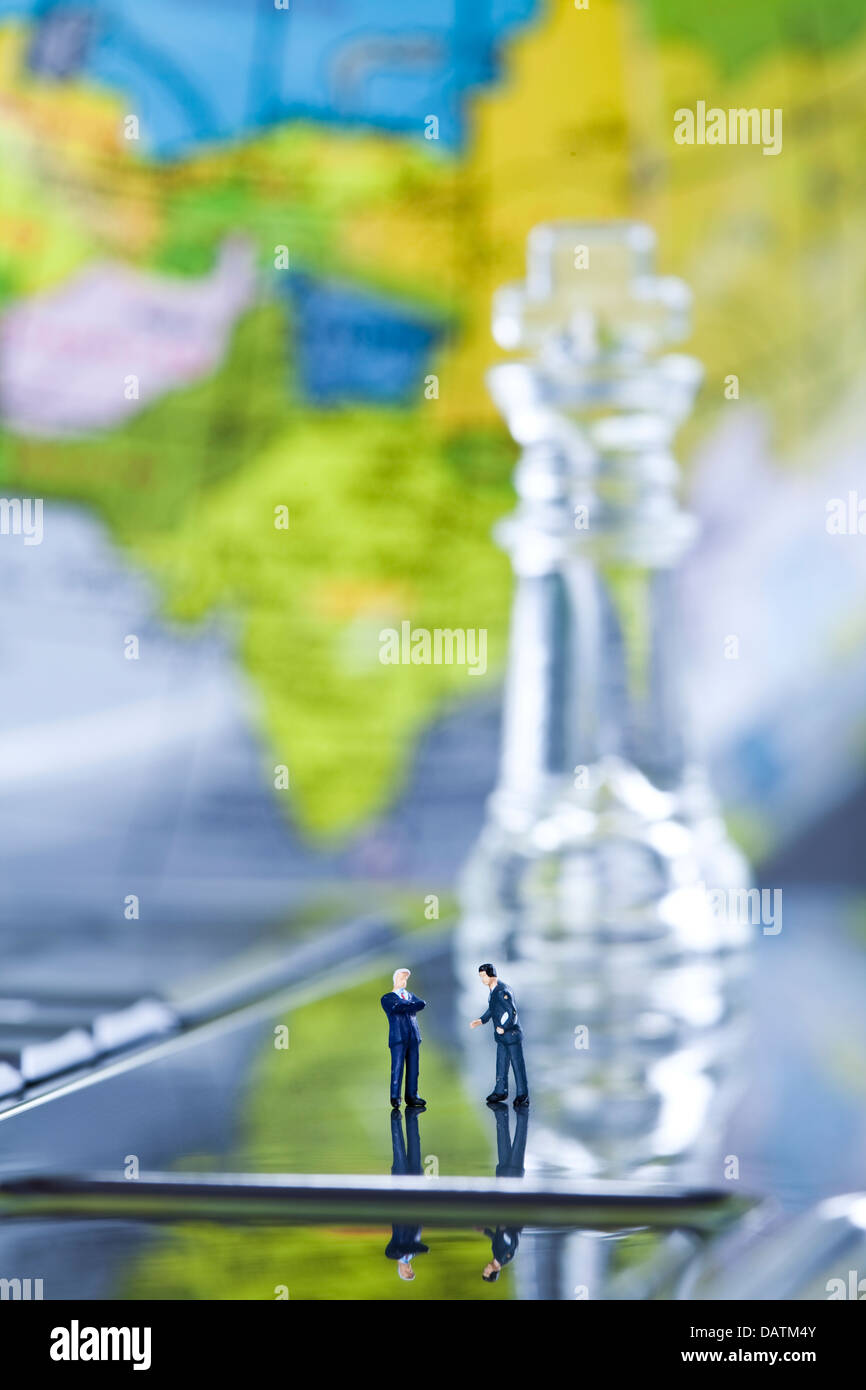 Figure man over computer background Stock Photo - Alamy