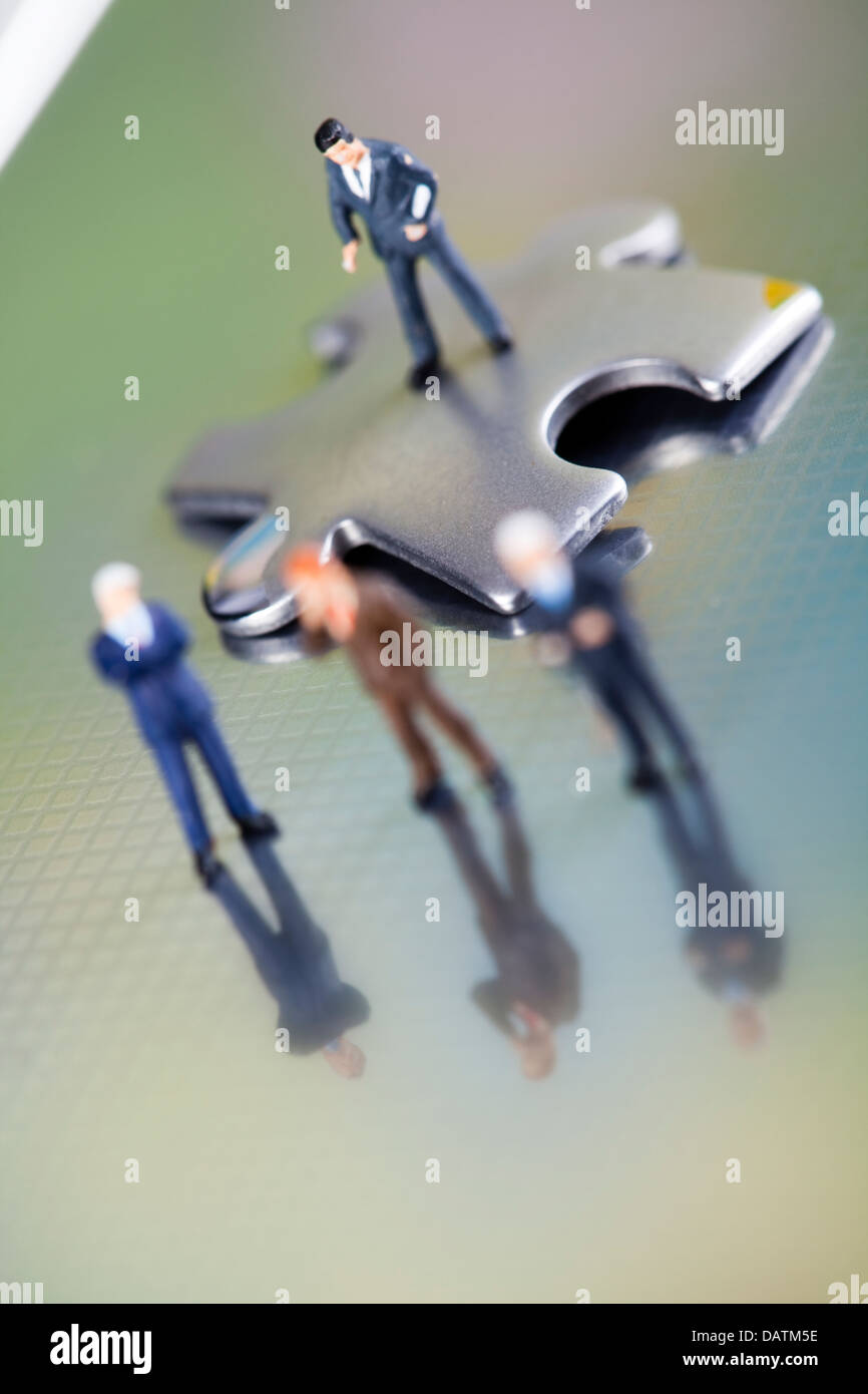 Figure man over computer background Stock Photo - Alamy