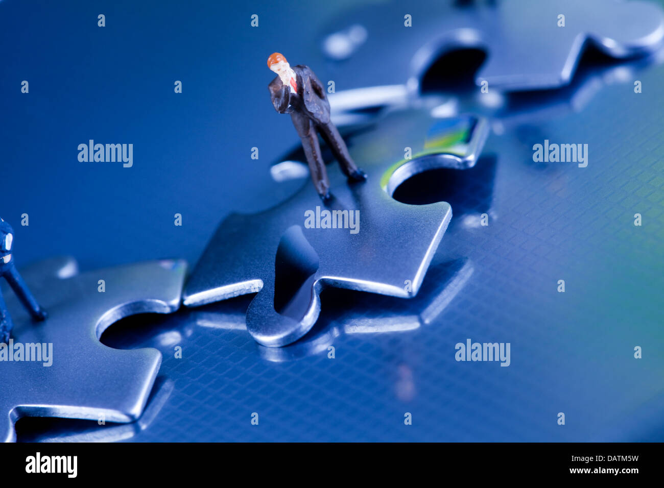 Figure man over computer background Stock Photo - Alamy