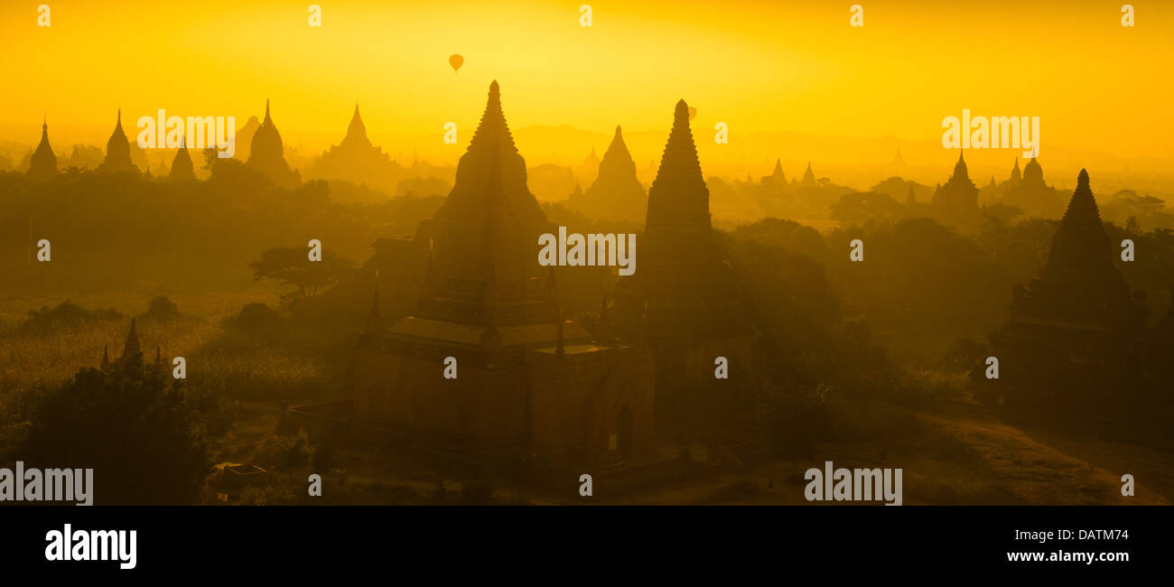 Panorama view of Bagan Stock Photo - Alamy