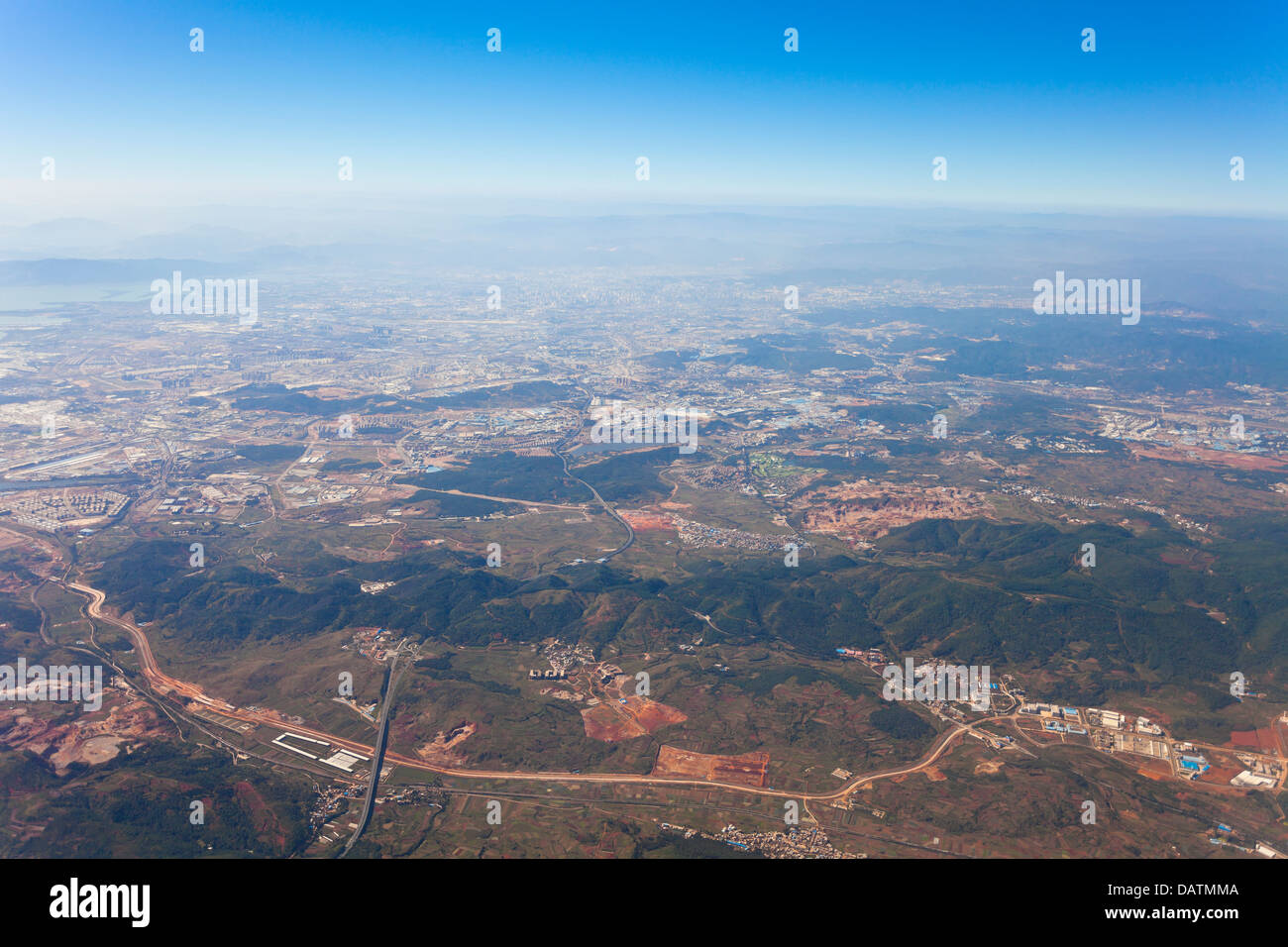 Aerial view of Kunming, China Stock Photo - Alamy