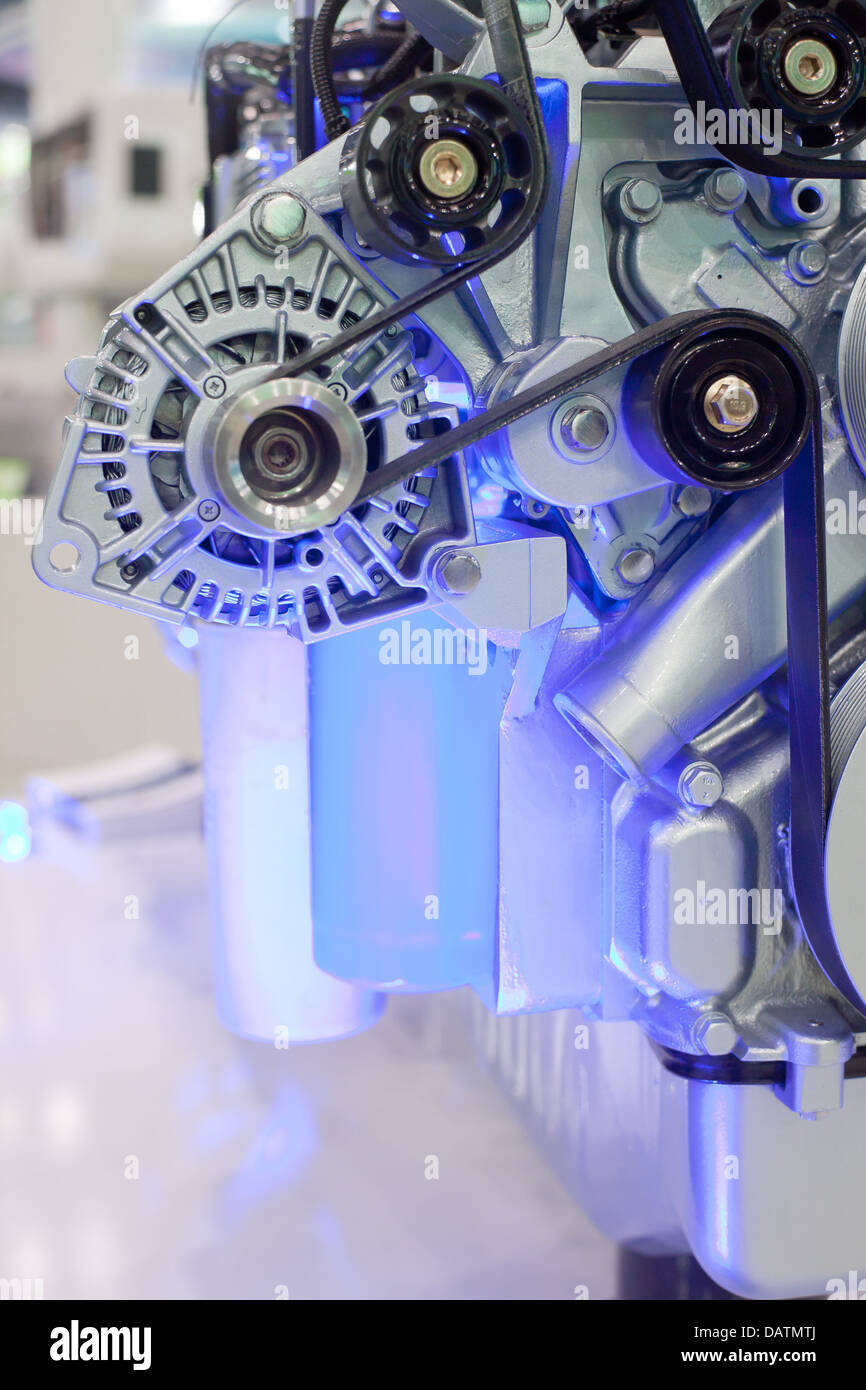 Battery car engine Stock Photo - Alamy