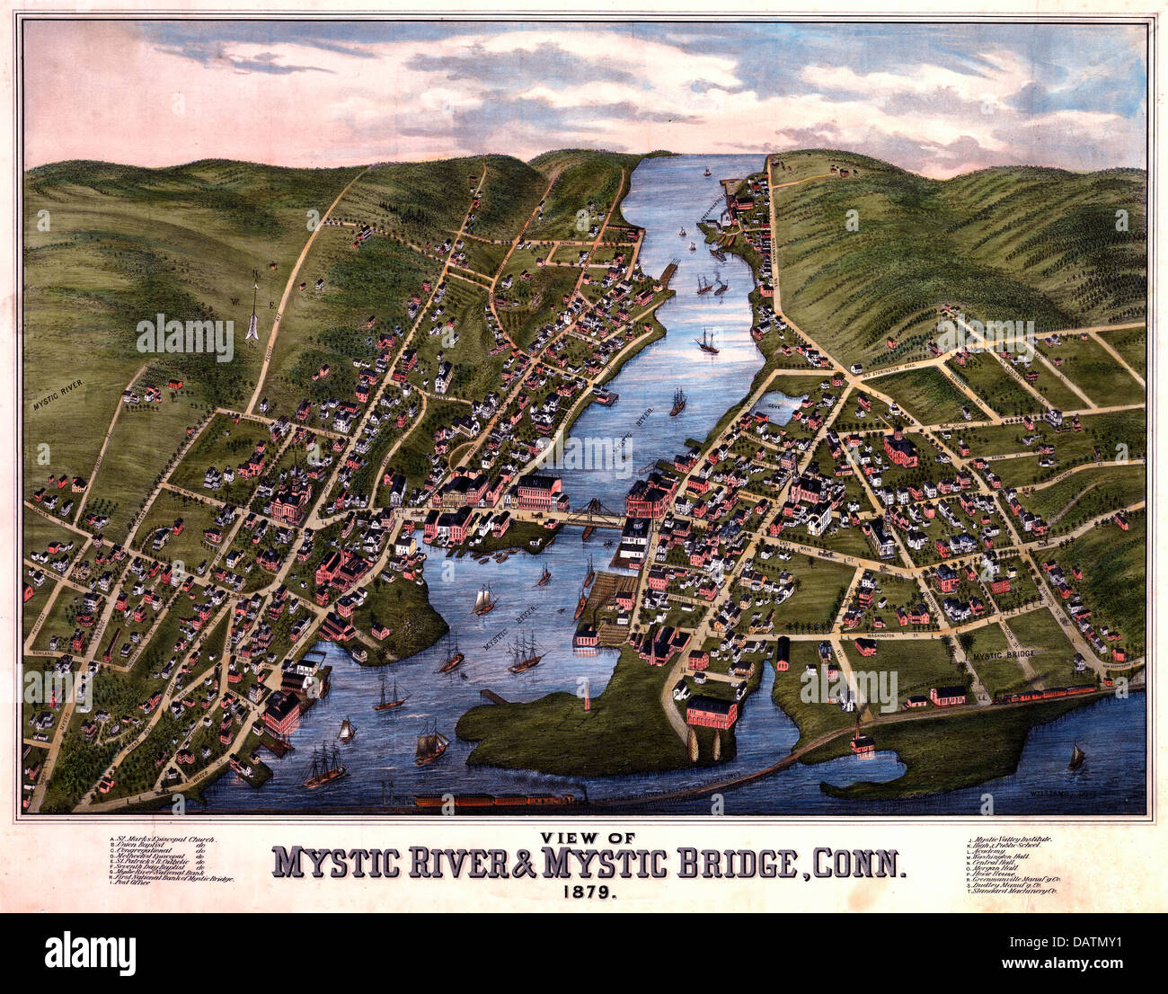 Mystic connecticut aerial hi-res stock photography and images - Alamy