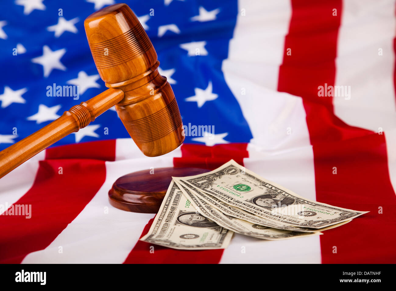 Gavel In Action Stock Photo - Alamy