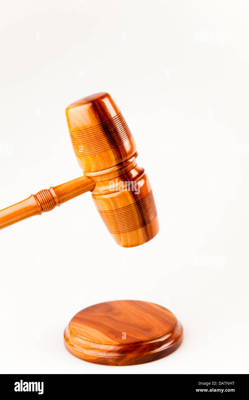 Gavel In Action Stock Photo - Alamy