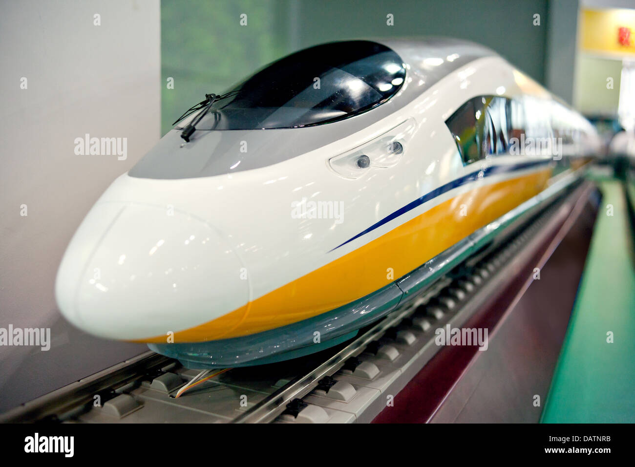 A high-speed train locomotive model Stock Photo - Alamy