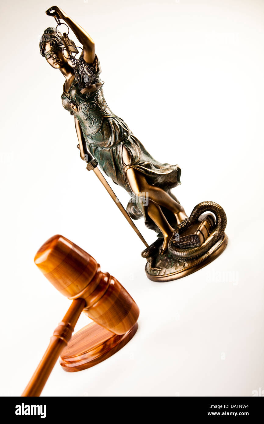 Antique statue of justice Stock Photo - Alamy