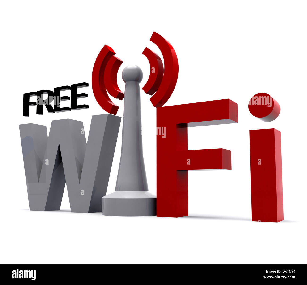 Red Grey Wifi Internet Symbol Shows Connection Stock Photo - Alamy