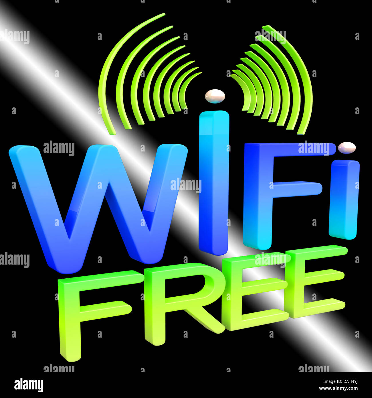 Bright Wifi Internet Symbol Shows Coverage Or Connection Stock Photo ...