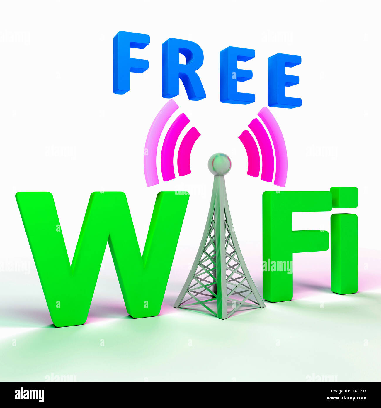 Wifi Internet Symbol Shows Hotspot Or Connection Stock Photo - Alamy