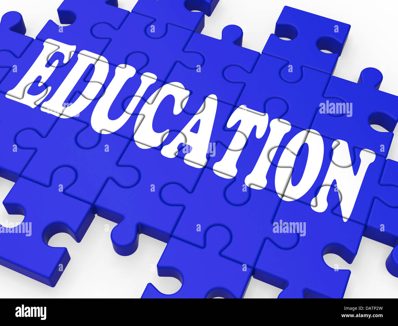 Education Puzzle Showing University Studies Stock Photo - Alamy