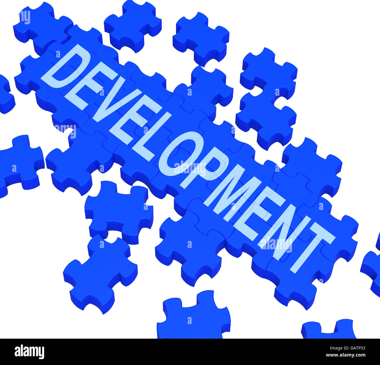 Development Puzzle Shows Business Improvement Stock Photo - Alamy