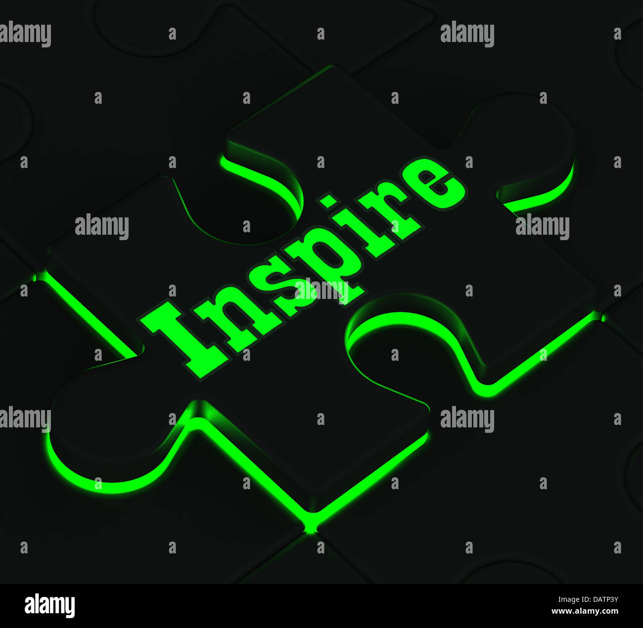 Inspire puzzle showing encouragement inspiration hi-res stock ...