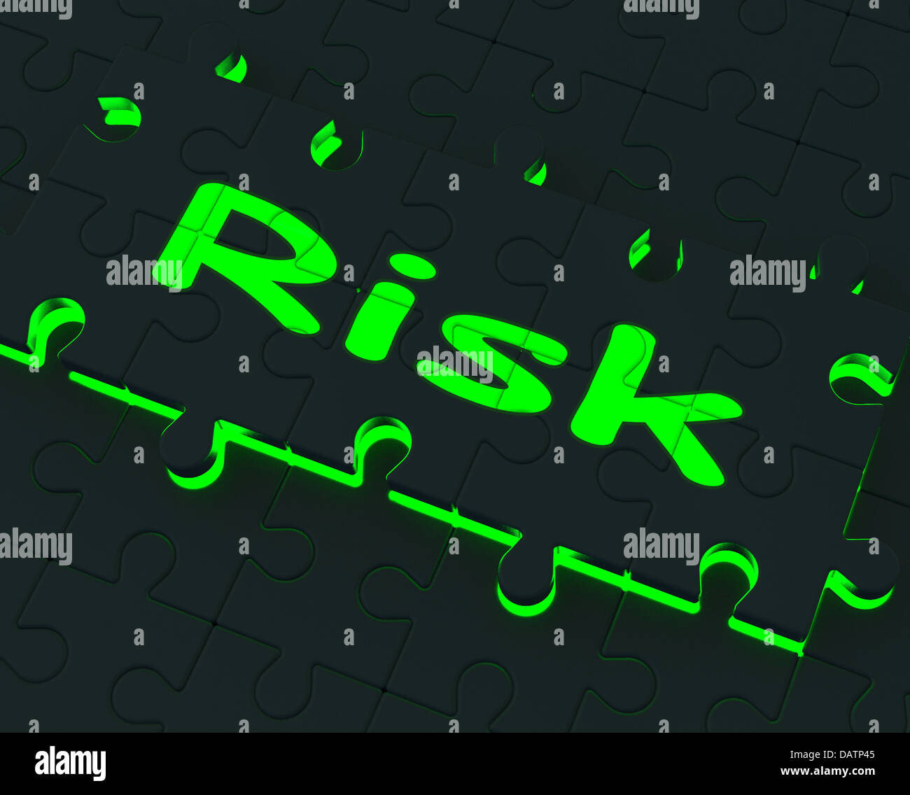 Risk Puzzle Shows Danger And Unsafe Stock Photo - Alamy