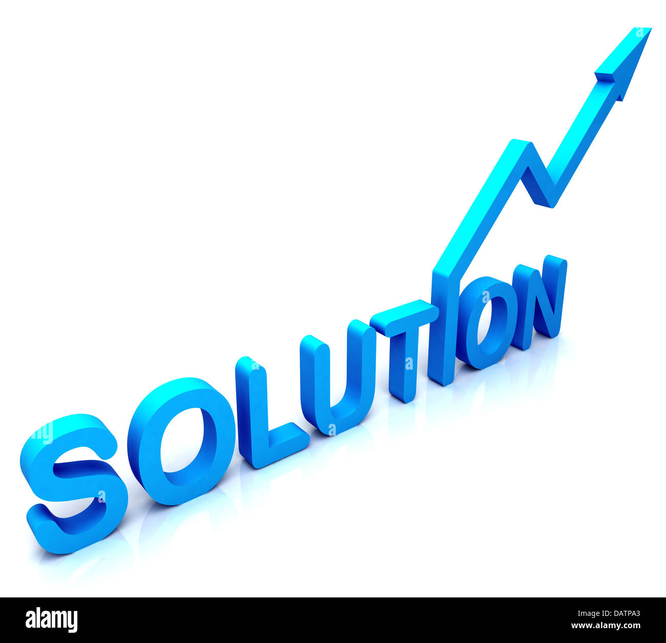 Blue Solution Word Shows Success And Strategy Stock Photo - Alamy