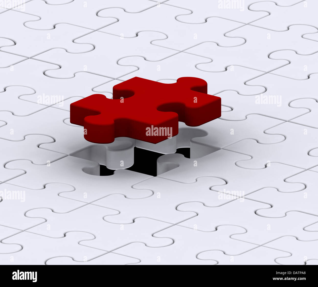 Final Piece To Jigsaw Shows Complete Stock Photo - Alamy