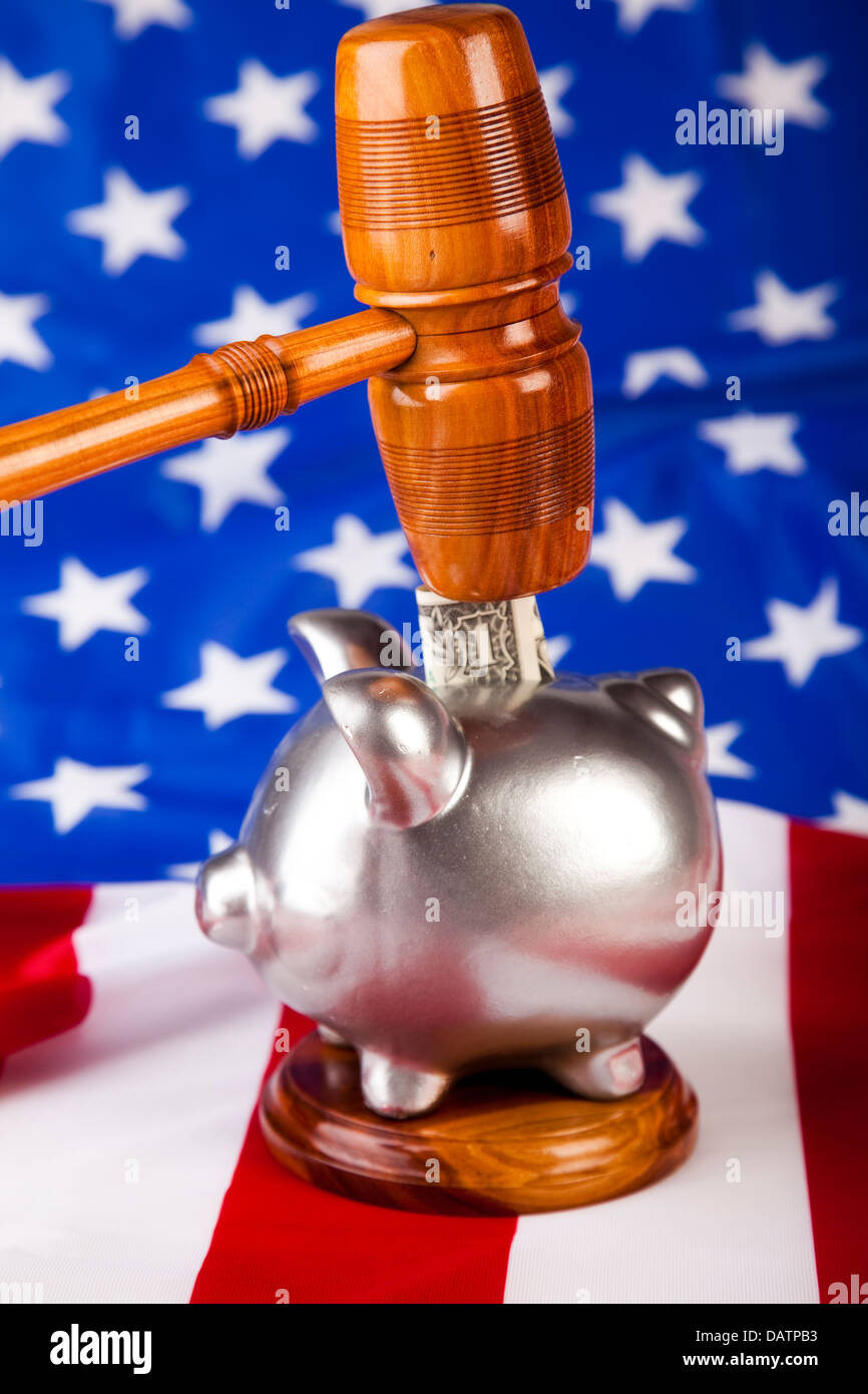 Gavel In Action Stock Photo - Alamy