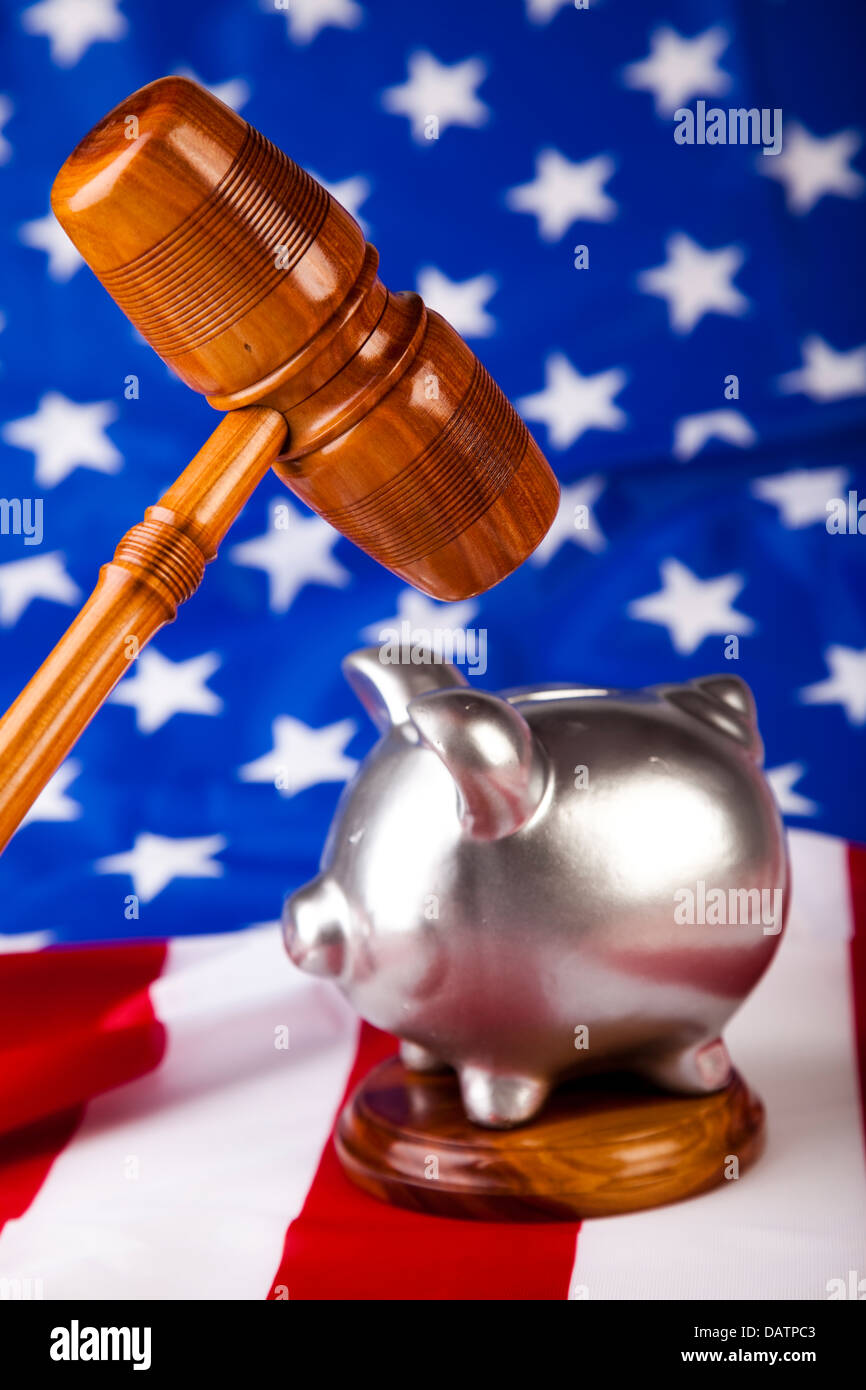Gavel In Action Stock Photo - Alamy