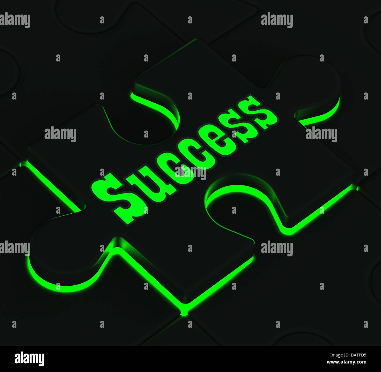 Success Puzzle Showing Successful Achievements Stock Photo - Alamy