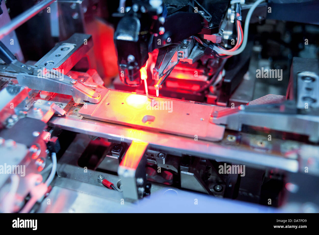Precision laser circuit board processing Stock Photo - Alamy
