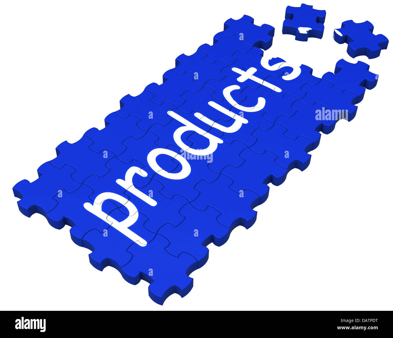 Products Puzzle Shows Shopping Or Merchandise Stock Photo - Alamy