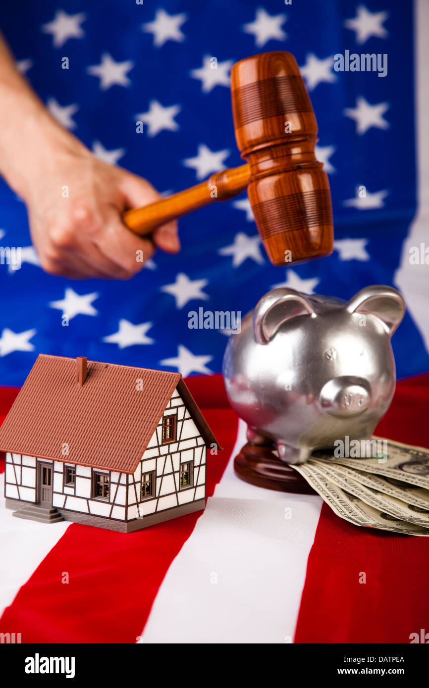 Gavel In Action Stock Photo - Alamy