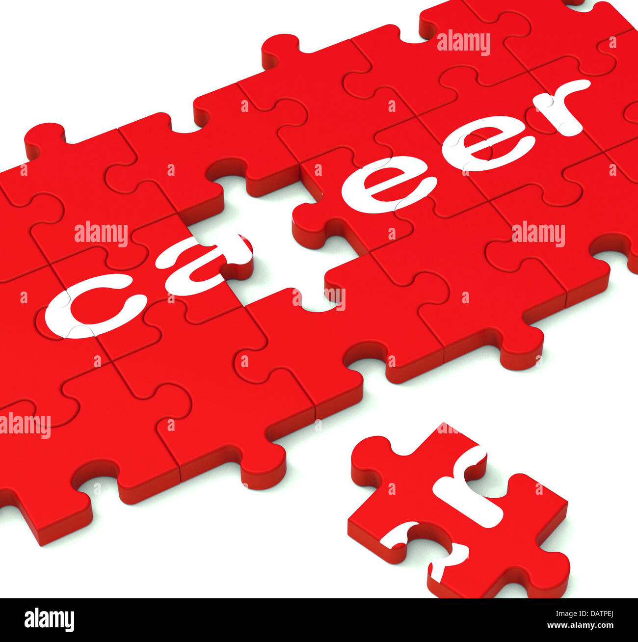 Career Puzzle Showing Working Plans Stock Photo - Alamy