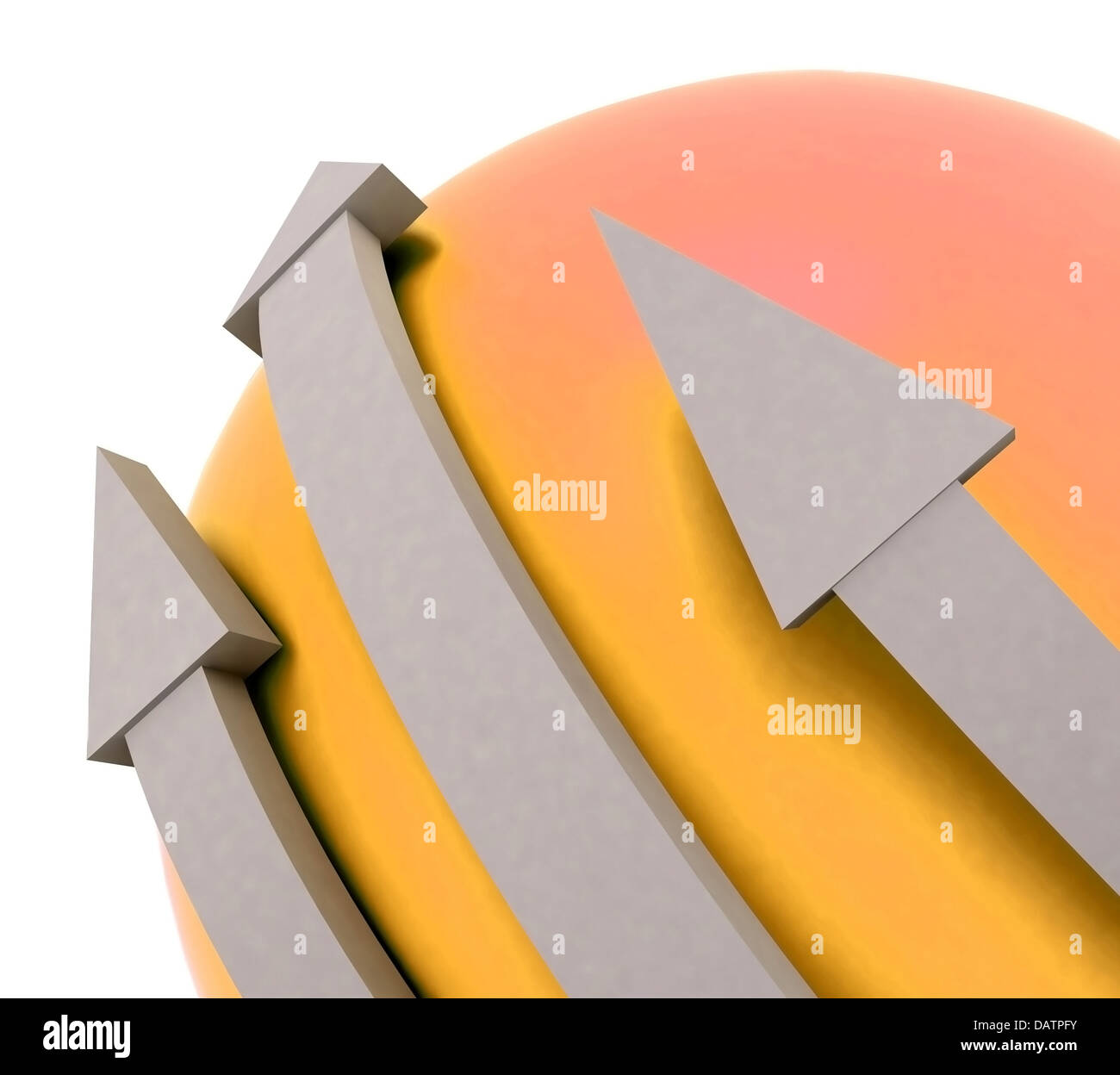 Arrows Orange Sphere Shows Direction Stock Photo - Alamy Arrows Orange Sphere Shows Direction Stock Photo - Alamy