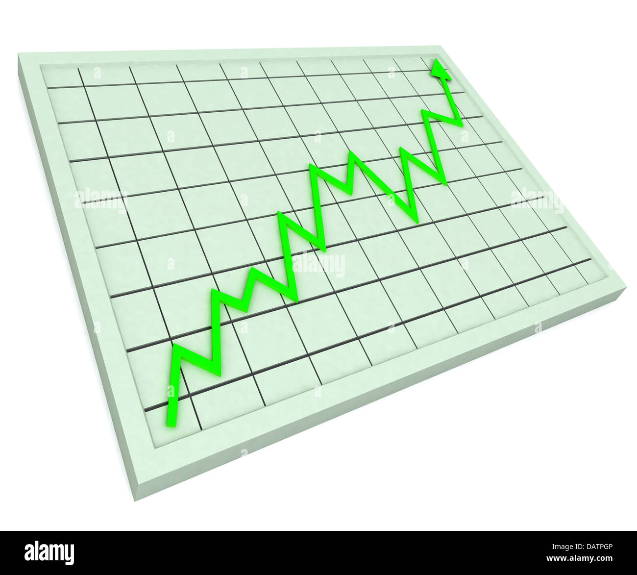 Green Graph Shows Profit Increase Stock Photo - Alamy