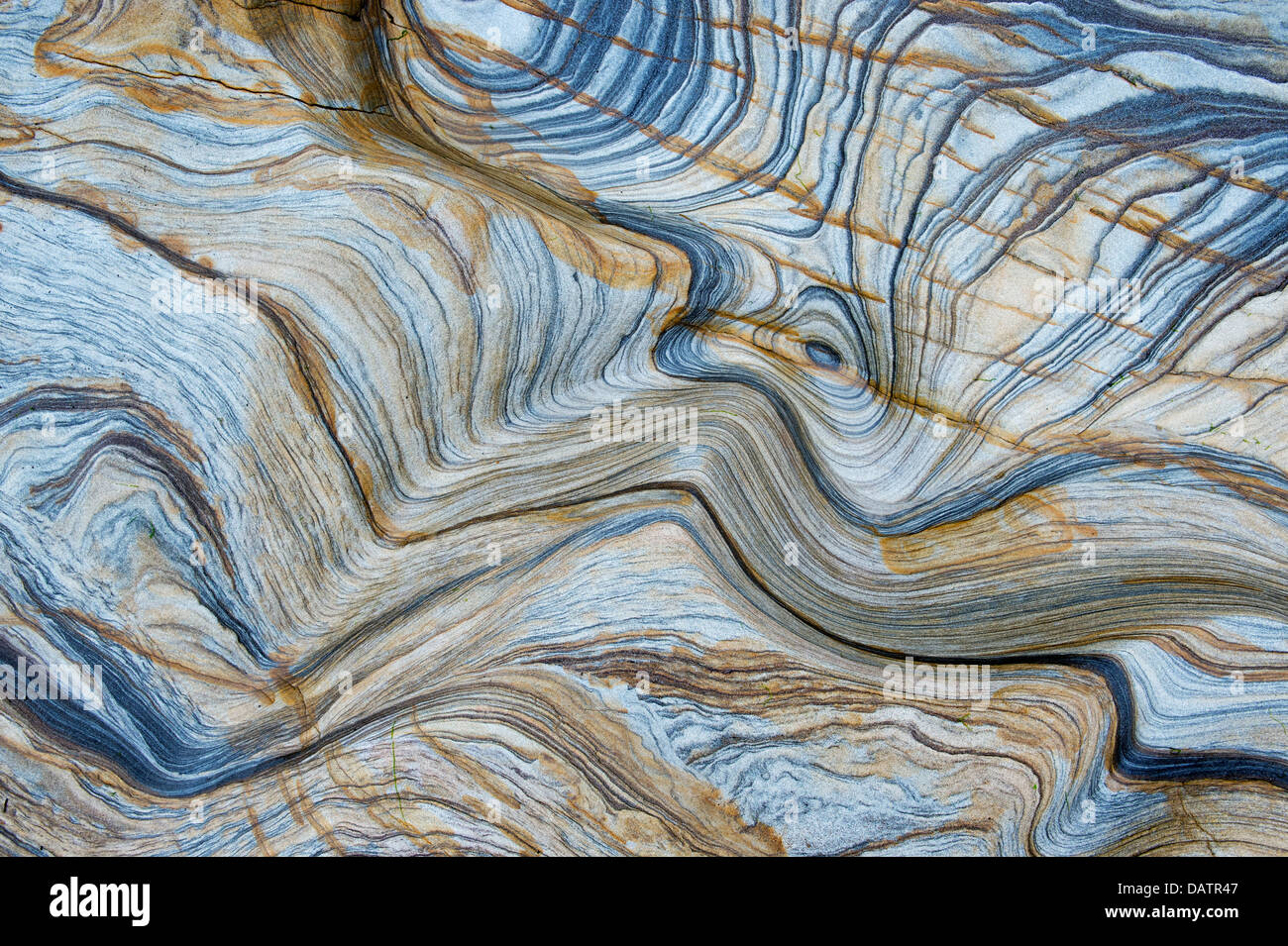 Sandstone rock strata pattern. Northumberland Coastline, England Stock ...