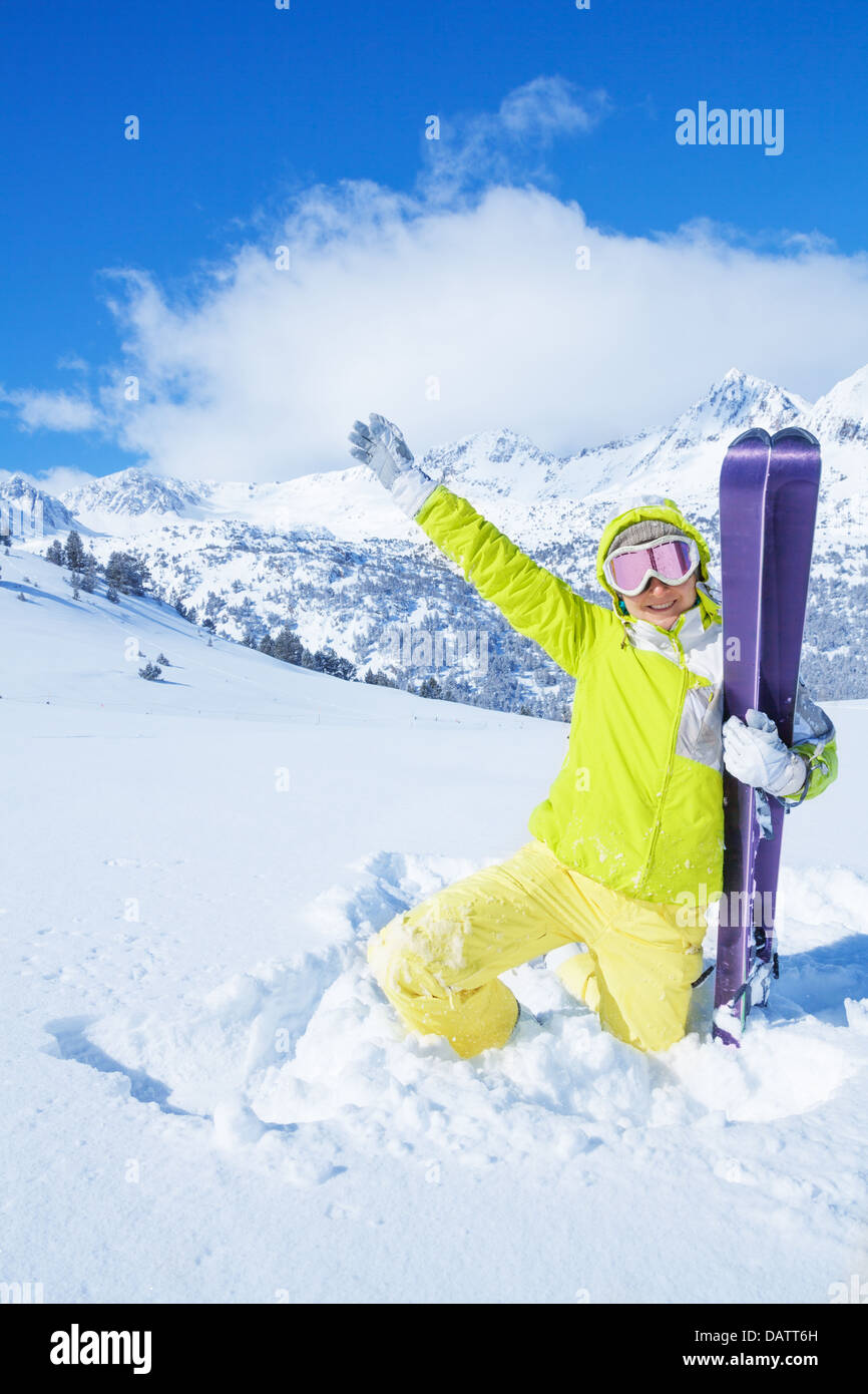 Skier portrait slope resort hi-res stock photography and images - Alamy