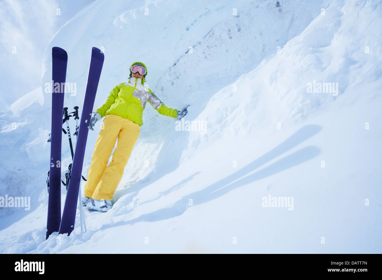 Skier standing at the ski slope hi-res stock photography and images - Alamy
